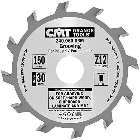 CMT Orange Tools 240.060.06 M - Circular Saw Blade for Groove Cutter ...