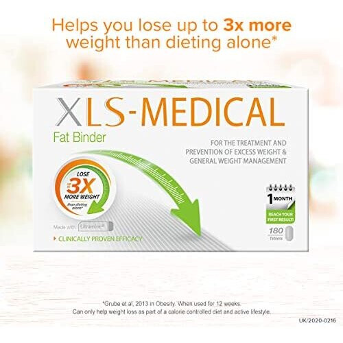 XLS-Medical Fat Binder 180 Tablets - Lower Appetite - Reduce Calorie ...