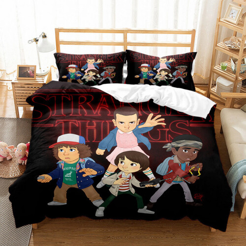 (Pattern 01, Single) Stranger Things Bedding Printed Duvet Cover Set UK ...