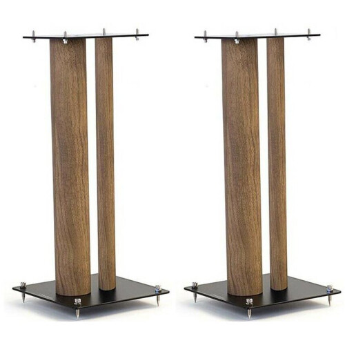 Pair Of Norstone STYLUM 2 Black / Oak 60cm High Steel Speaker Stands on ...