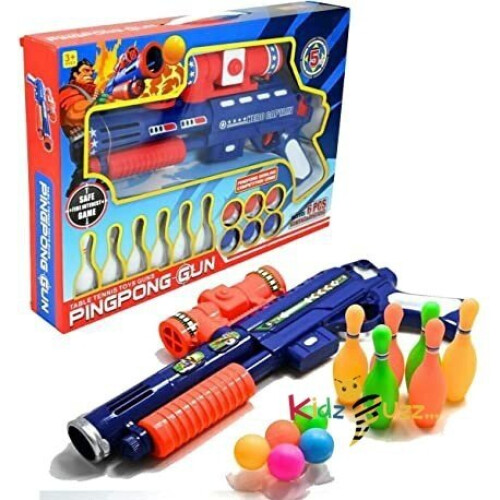 Ping Pong Toy Gun Table Tennis Bowling Kids Toy on OnBuy