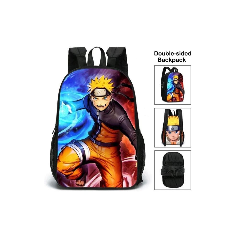 (style 1) 17 inches Naruto Naruto Uzumaki School Bag Double-sided ...
