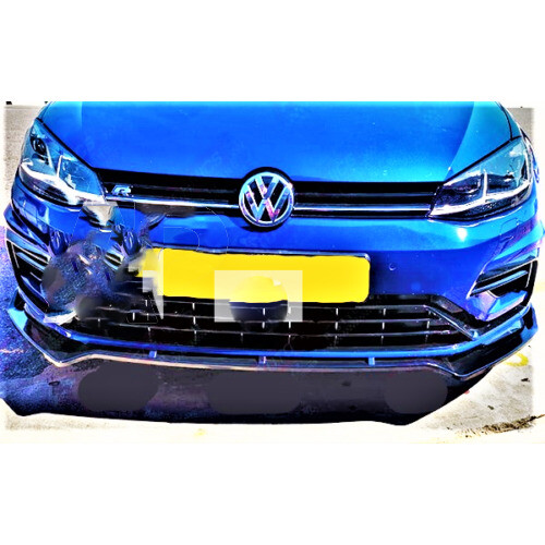 VW Golf MK7 MK7.5 R GTD GTI TSI TDI Front Splitter Spoiler Lip Body Kit ...