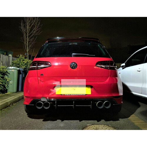 VW Golf R MK7 Rear Diffuser and Rear Side Splitters 2013-2016 Spoiler ...