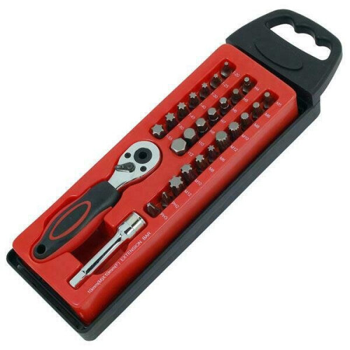 Ratchet Bit Set 27pcs In Plastic Case Allen Hex Spline (Genuine Neilsen CT2286) on OnBuy