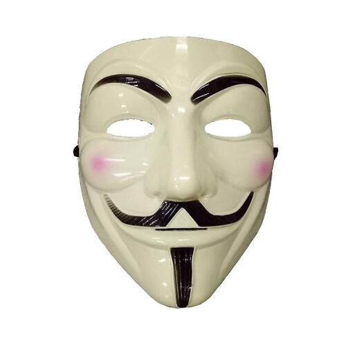 (Light Yellow) 2 Pack V For Vendetta Mask Halloween Mask Hacker Mask ...