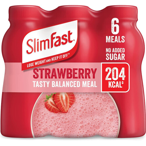 SlimFast Ready To Drink Strawberry Flavour Shake, 6 x 325ml on OnBuy