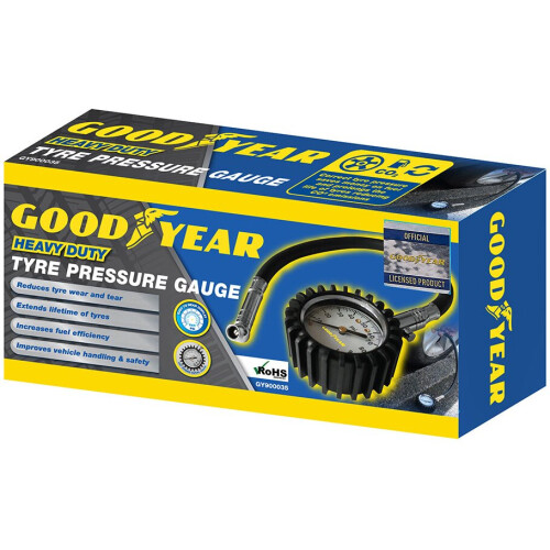 Goodyear Professional Heavy Duty Car Tyre Pressure Gauge Reduces Wear ...