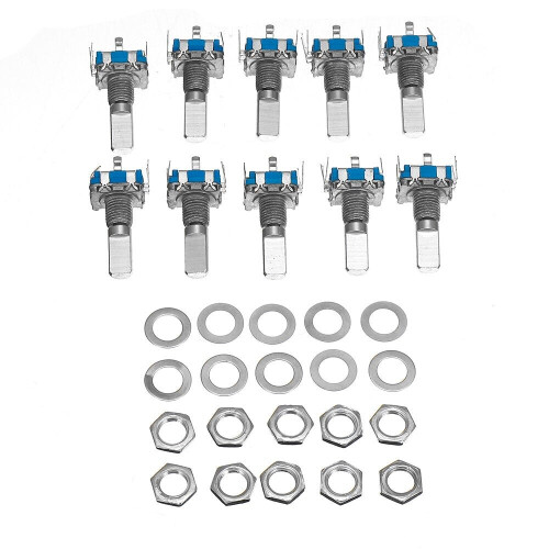 10Pcs 15mm Rotary Encoder Switch with Key Switch with 2 Bit Gray Scale ...