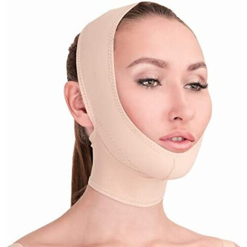 Post Surgical Chin and Neck Lifting Support and Compression Mask, Band ...