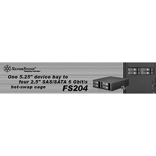 SilverStone SST-FS204B - Aluminium Trayless Hot Swap Mobile Rack ...