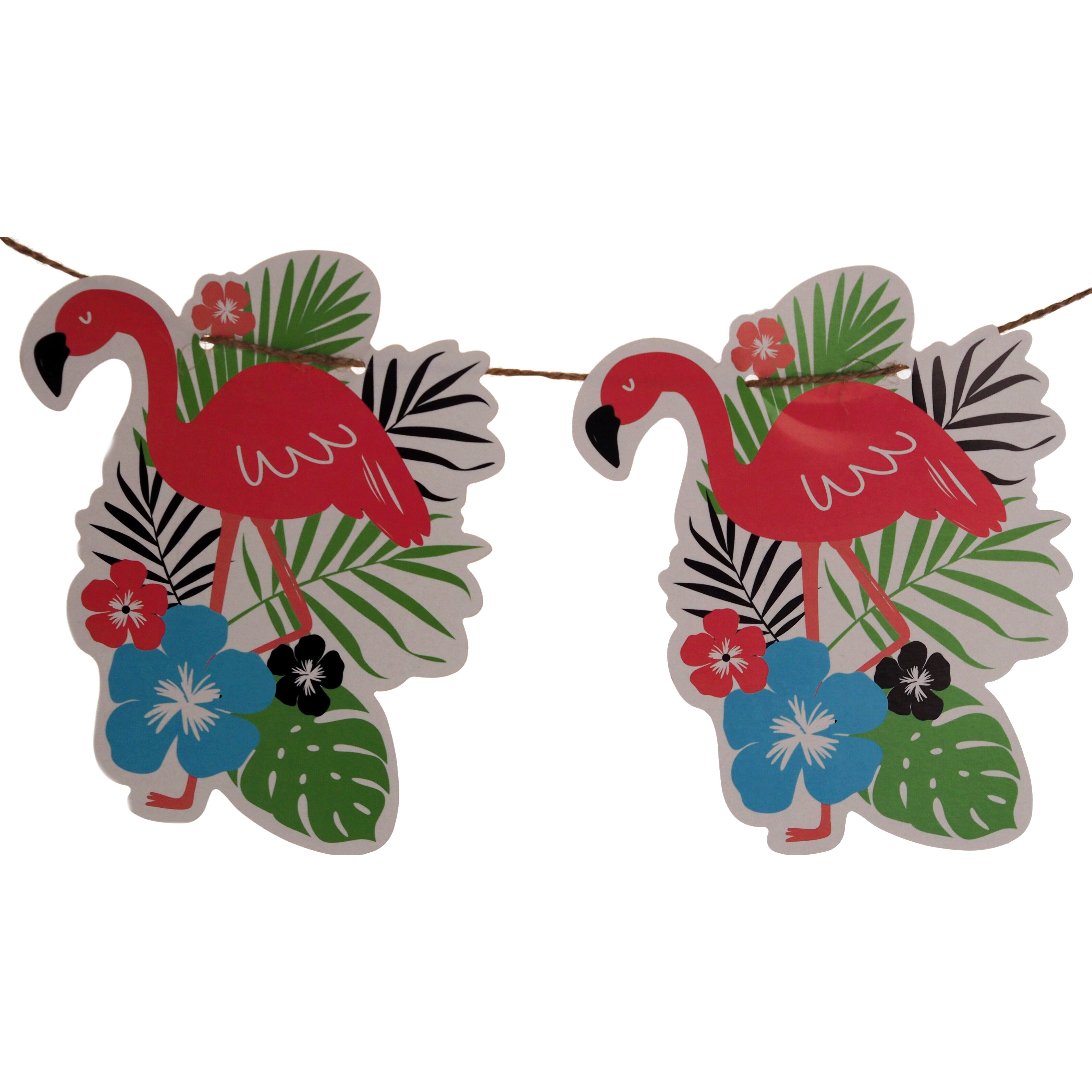 Tropical Flamingo Party Bunting 3 Meters long on OnBuy