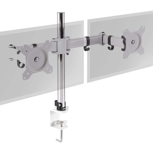 Duronic DM252 /WE Dual Monitor Stand for Two 13-27” PC Screens Up to ...