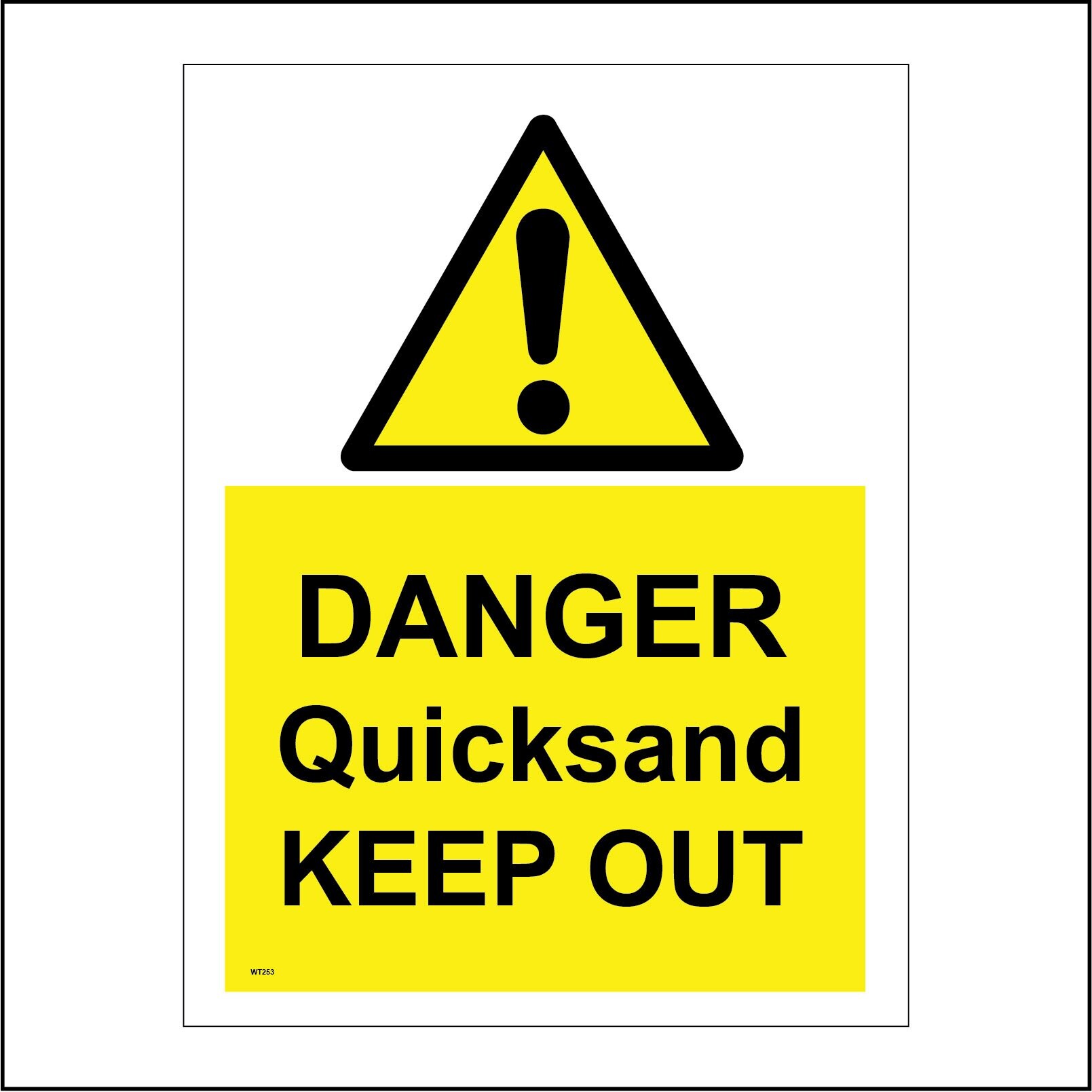 (400 x 600mm - 16 x 24, C - Dibond / Composite Aluminium) WT253 Danger ...