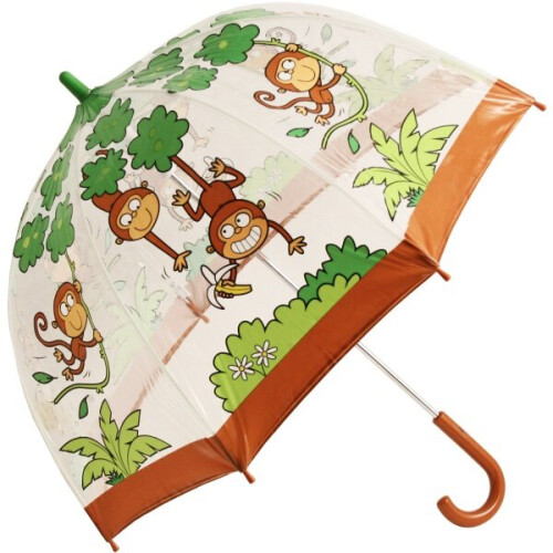 Bugzz PVC Dome Umbrella for Children - Cheeky Monkeys on OnBuy