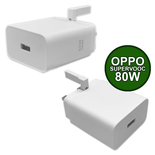 Official Oppo SuperVooc 80W Adapter UK Charger VCB8JAYH Plug Head USB C ...