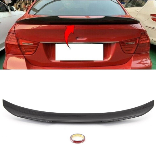 BMW 3 Series E90 M3 Carbon Fibre Rear Trunk Boot Lip Spoiler PSM Style ...
