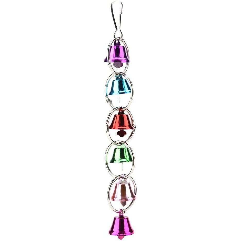 HEEPDD Parrot Bells Toy, Colorful Ringer Bells Swing Toy for Birds ...