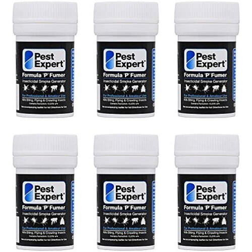 Pest Expert Carpet Moth Killer Smoke Bombs 6 x 3.5g - Formula 'P' Fumer ...