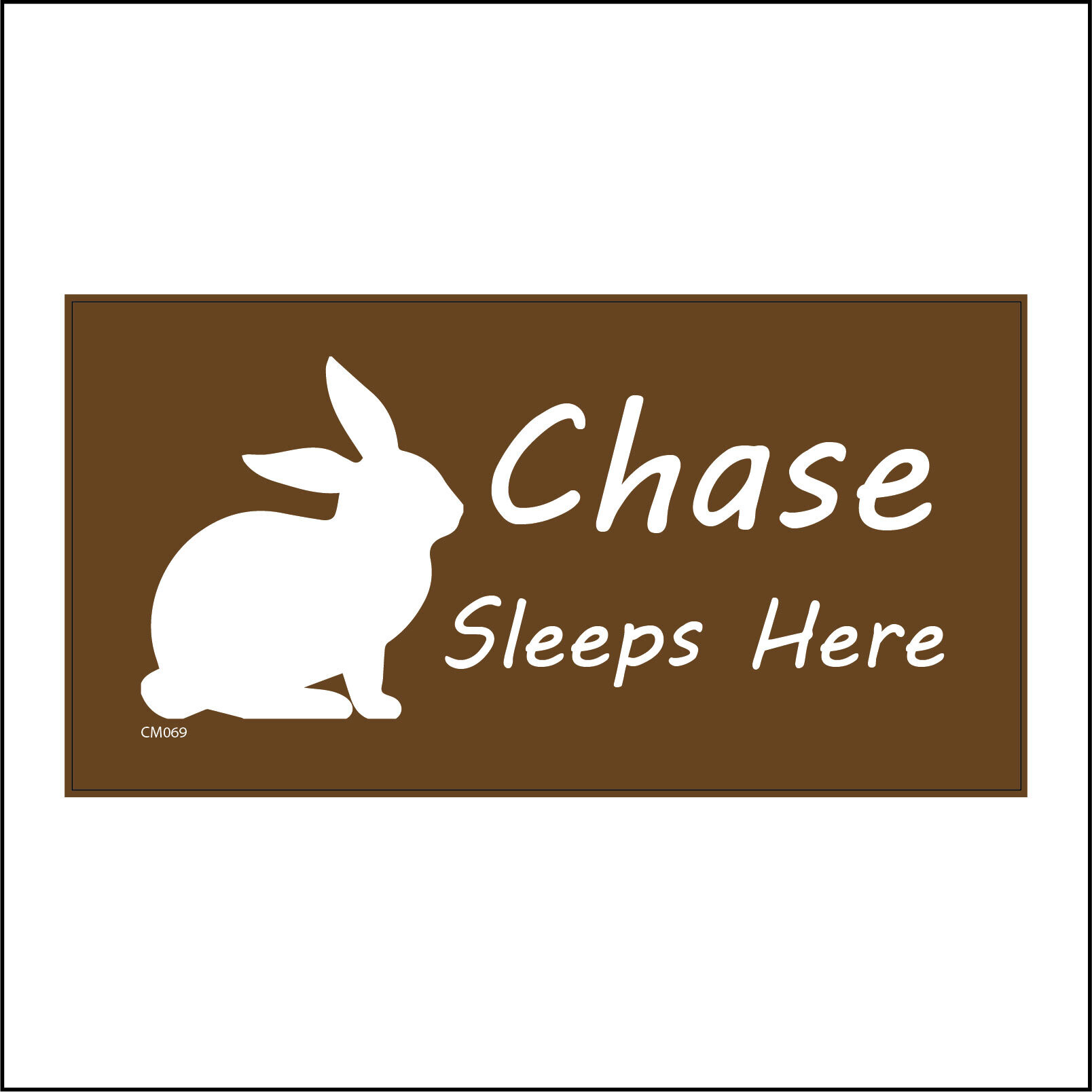 (200 x 100mm - 8 x 4, 1mm Pvc Foamex) CM069 Personalised Name Plate ...