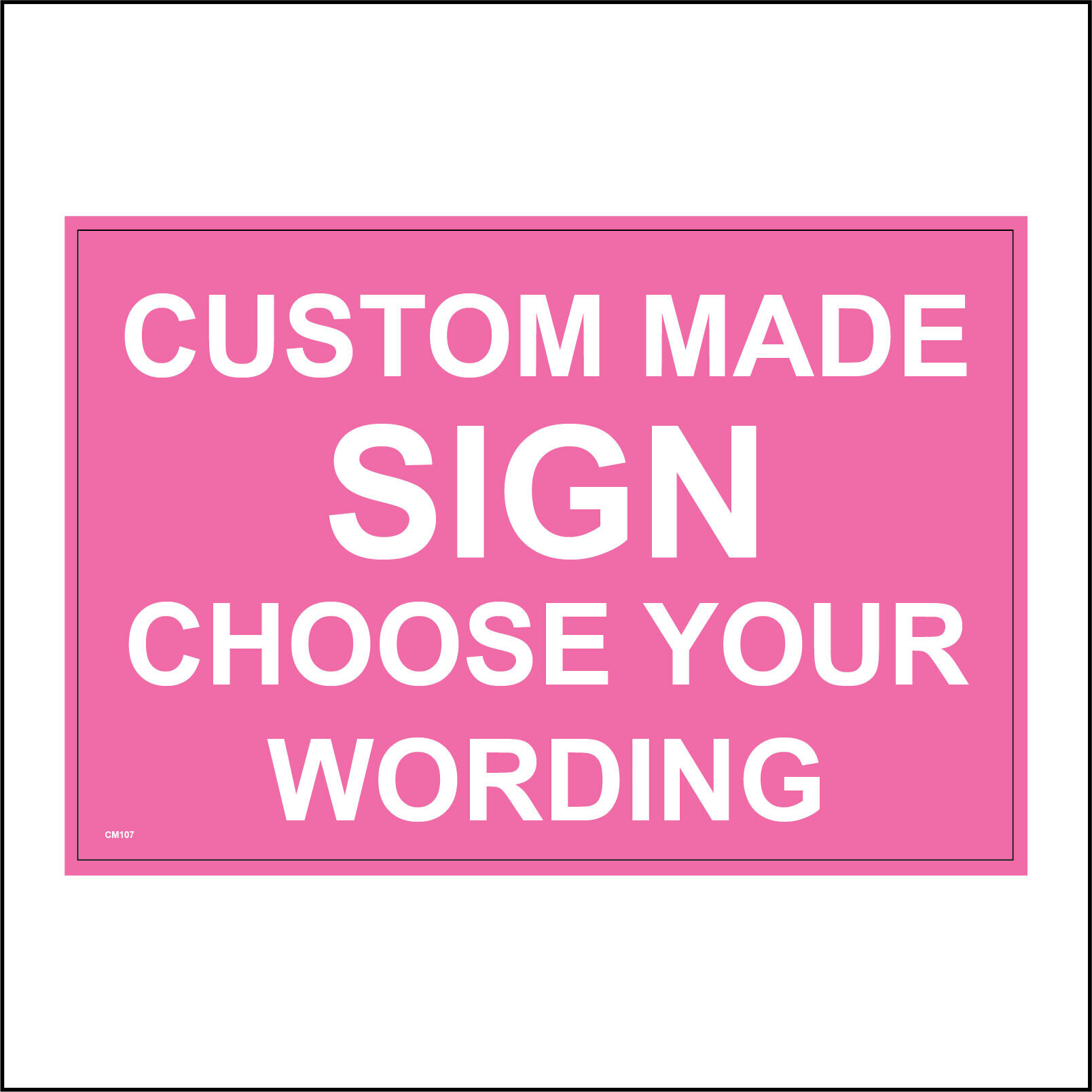 (600 x 400mm - 24 x 16, Sticker / Sav - White Background) CM107 Custom ...