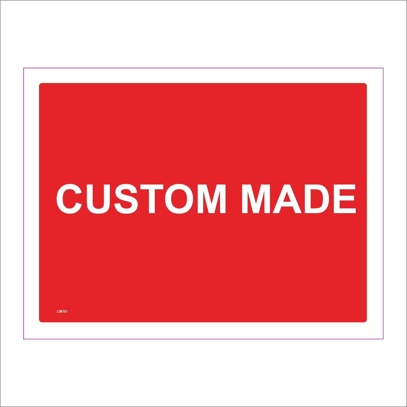 (400 x 300mm - 16 x 12, Sticker / Sav - White Background) CM105 Custom ...