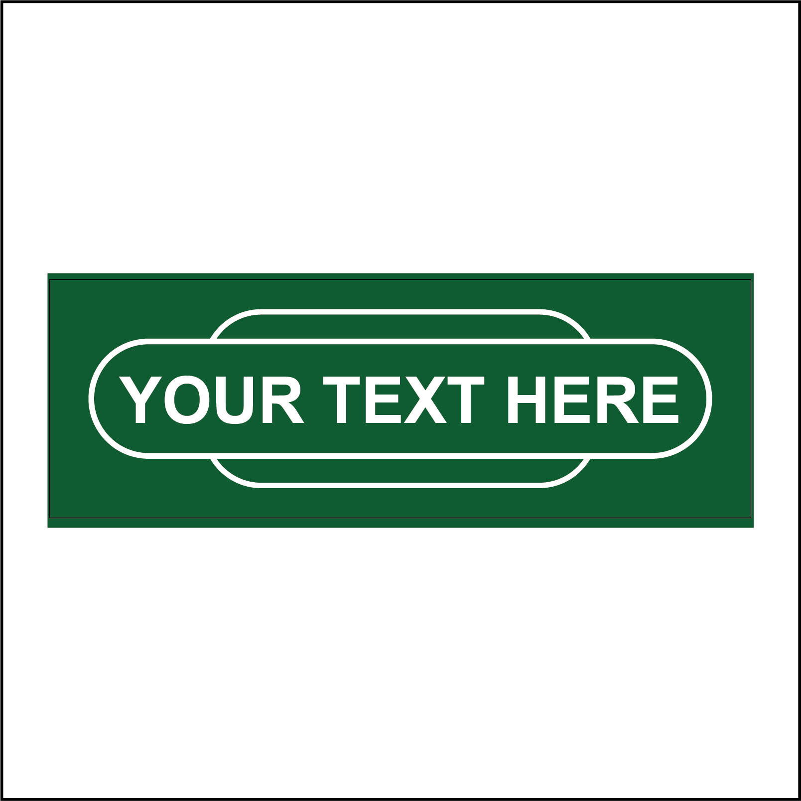 (600 x 200mm - 24 x 8, 3mm Standard Foamex Foamboard) CM155B Your Text Classic Railway Totem ...