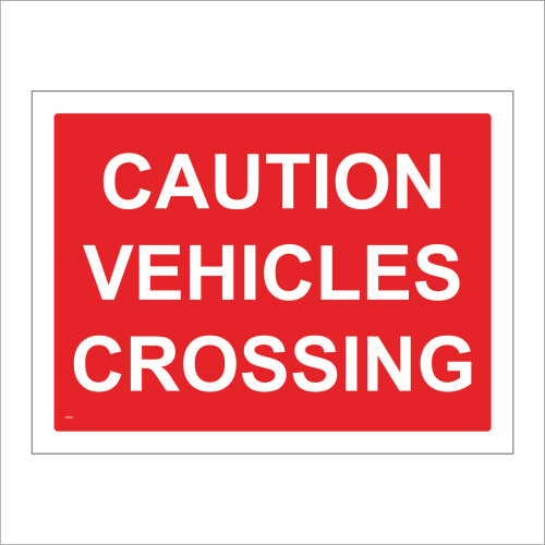 (600 x 400mm - 24 x 16, Sticker / Sav - White Background) CS082 Caution ...