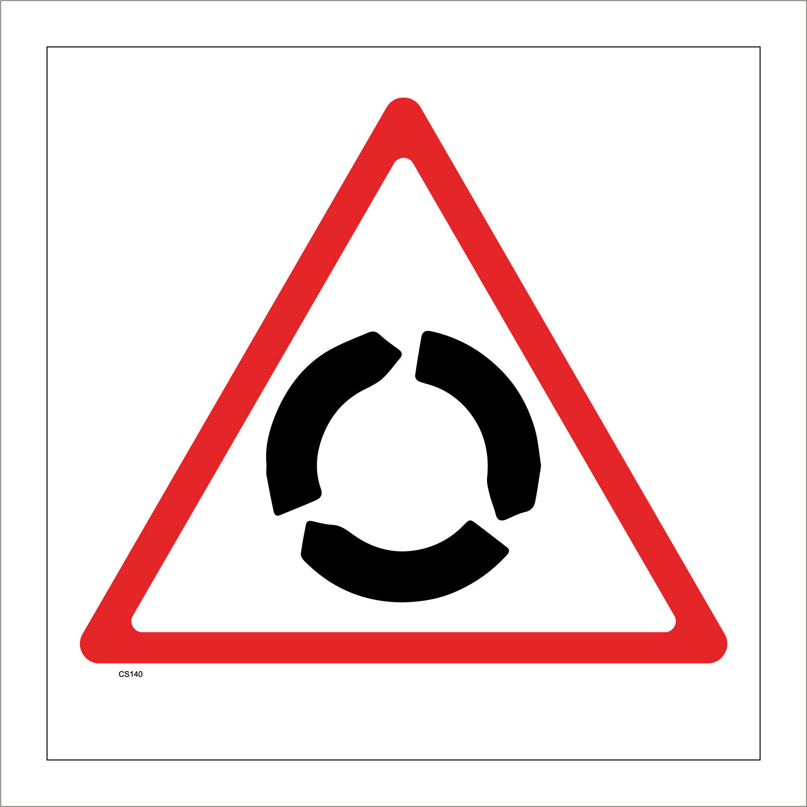 (600 x 600mm - 24 x 24, 1mm Pvc Foamex) CS140 Roundabout SIGN circle ...