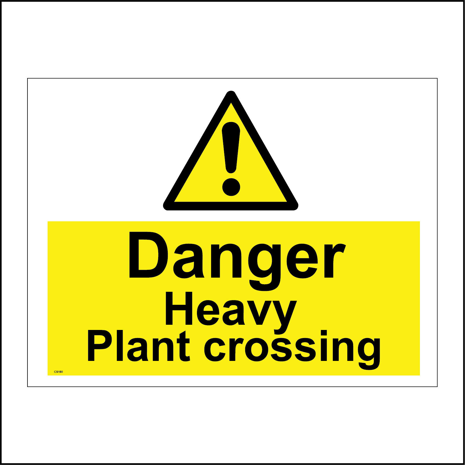 (400 x 300mm - 16 x 12, Sticker / Sav - White Background) CS180 Danger ...