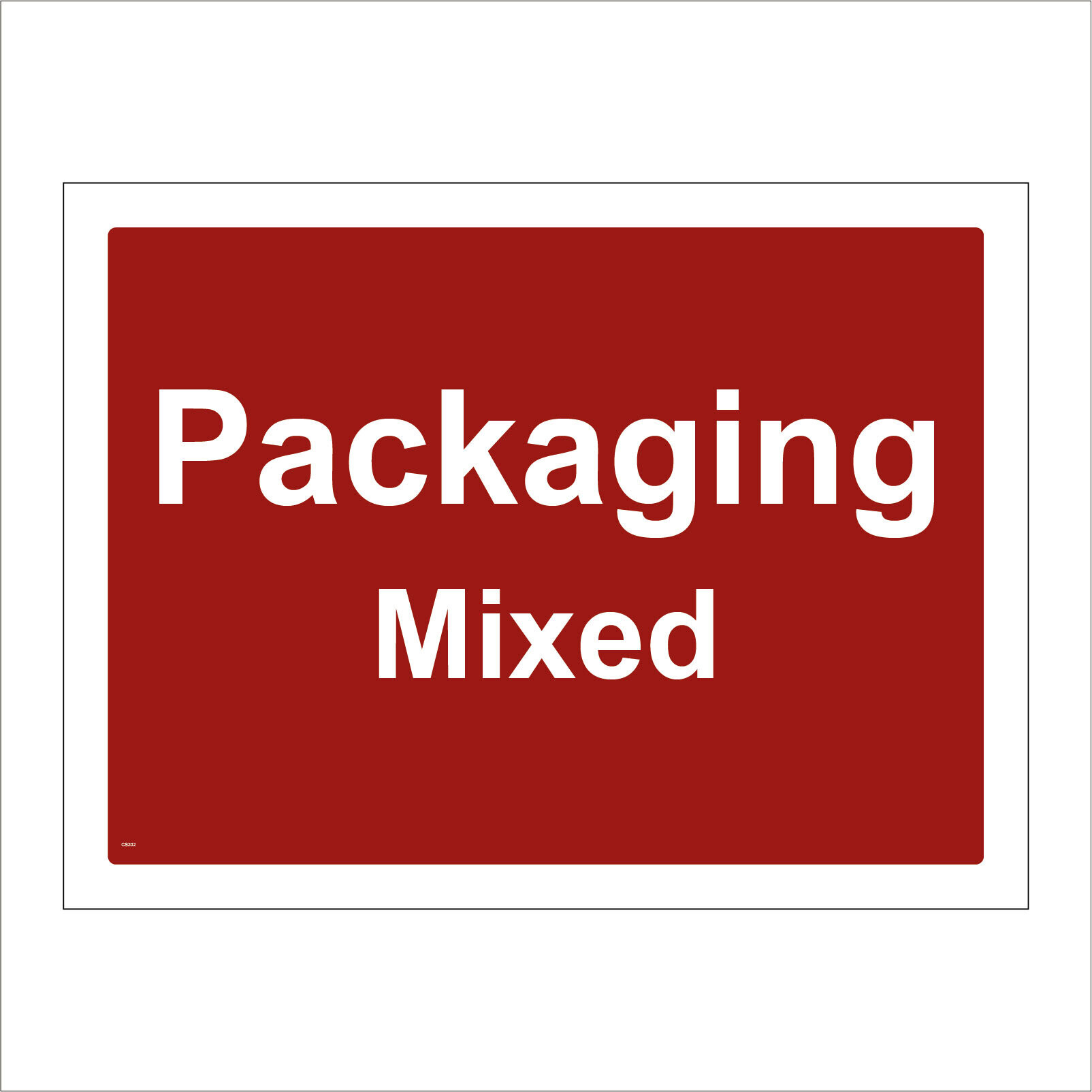 (600 x 450mm - 24 x 18, 1mm Pvc Foamex) CS202 Packaging Mixed Recycling ...