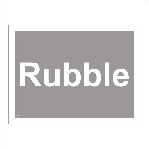 (400 x 300mm - 16 x 12, 1mm Pvc Foamex) CS208 Rubble Recycling SIGN ...