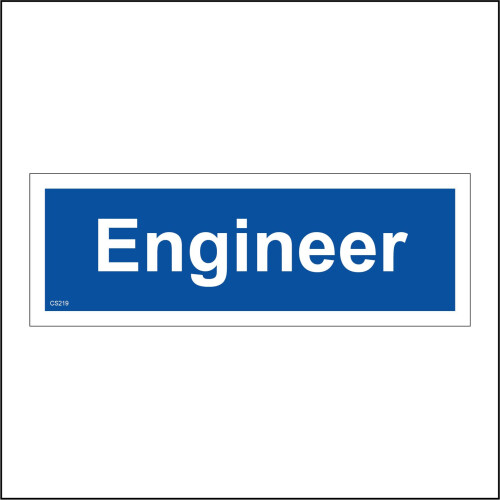 (150 x 50mm - 6 x 2, Dibond / Composite Aluminium) CS219 Engineer SIGN ...