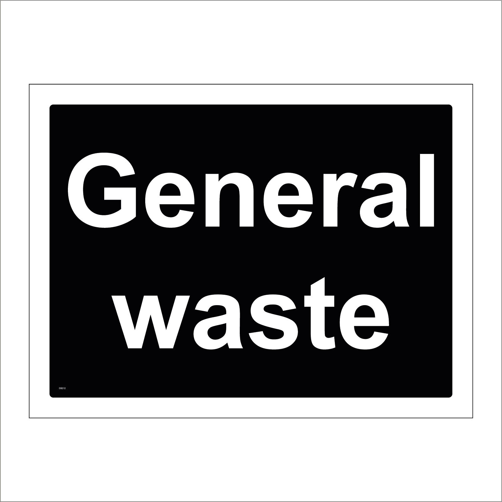 (400 x 300mm - 16 x 12, Magnetic - Vehicle Grade) CS212 General Waste ...