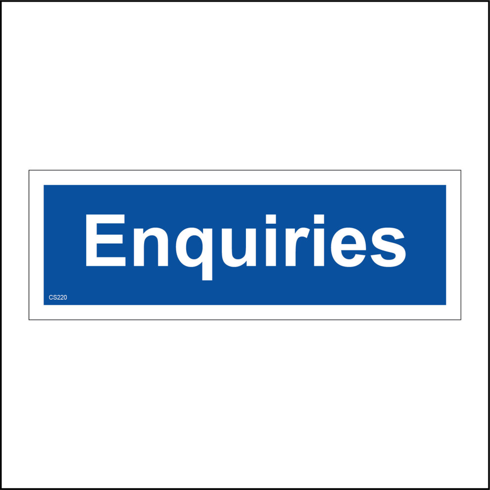 (450 x 150mm - 18 x 6, 1mm Pvc Foamex) CS220 Enquiries SIGN Door Plaque ...