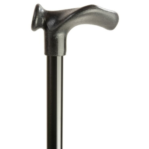 Extra Strong & Long Black Anatomical Walking Stick - Right Handed on OnBuy