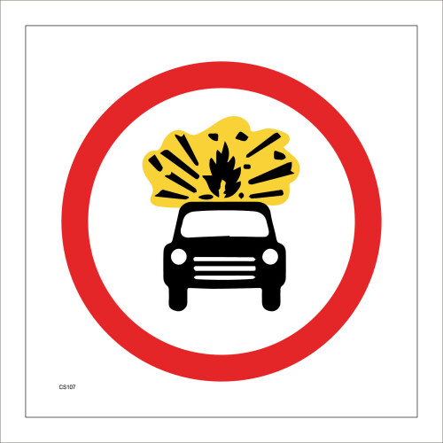 (200 x 200mm - 8 x 8, Dibond / Composite Aluminium) CS107 No Vehicles ...