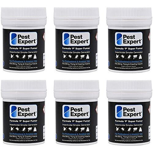 Pest Expert Formula 'P' Super Fumer Carpet Moth Smoke Bomb 6x11g ...