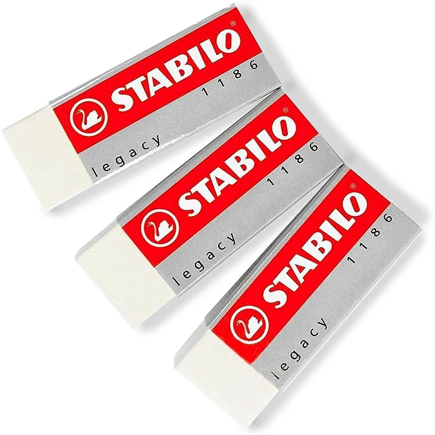 Stabilo Legacy Mars Erasers Plastic Rubber Erasers - Pack of 3 on OnBuy