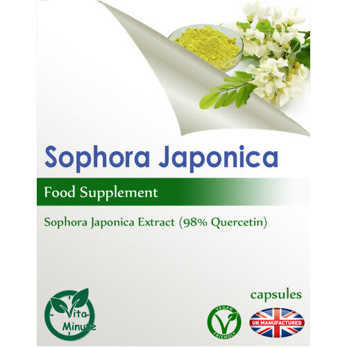 Sophora Japonica Extract (120 Capsules) Quercetin Source 98% UK (V) on ...