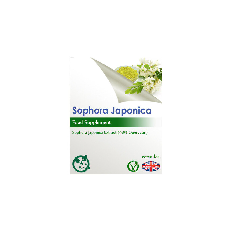 Sophora Japonica Extract (120 Capsules) Quercetin Source 98% UK (V) on ...