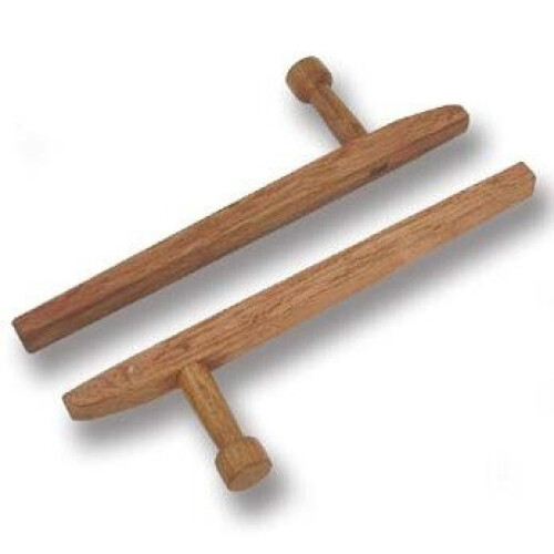 TONFA NATURAL OCTAGONAL RED OAK - 19.5" MARTIAL ARTS TRAINING WEAPONS ...