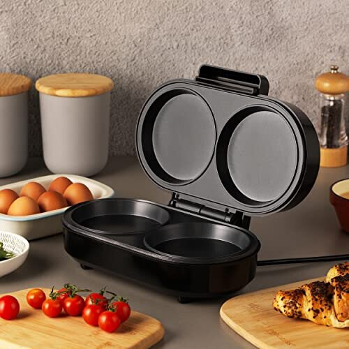 Salter EK4213S Extra Large Double Non-Stick Omelette Maker, 850W Duo ...