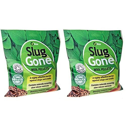 Vitax 2 x Organic Highly Effective Slug Gone Slug & Snail Wool Pellets ...
