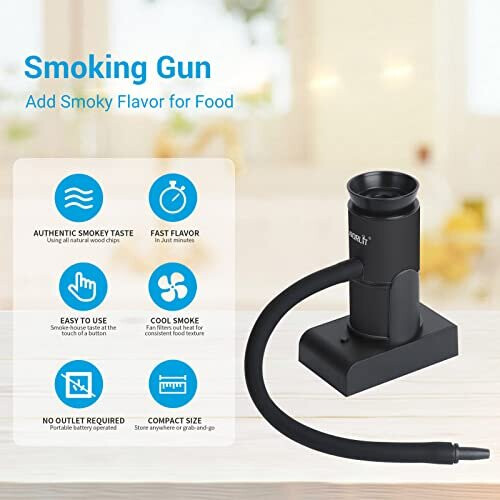 Upgrade Smoking Gun Food Smoker Portable Wood Cocktails Smoke Infuser ...