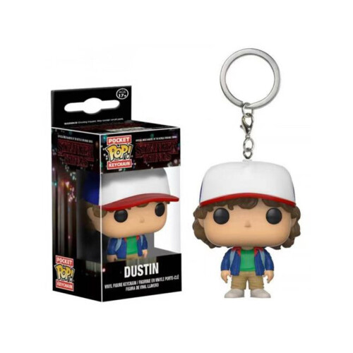 (Dustin Keychain) Stranger Things Backpack School bag Unisex Travel ...