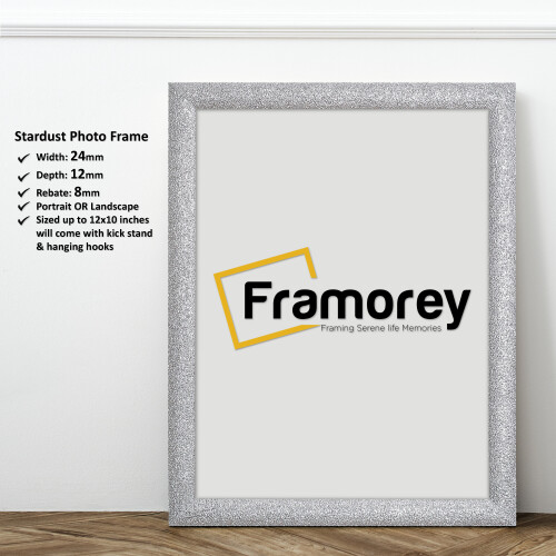 (9x6 Inch) Silver Glitter Sparkle Picture Frame / Photo Frames ...