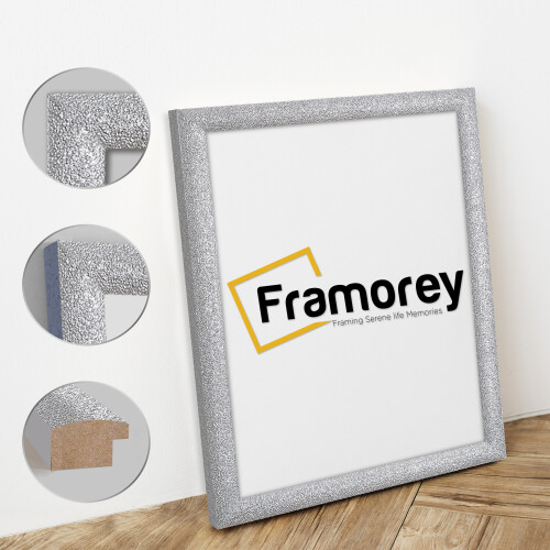 (10x6 Inch) Silver Glitter Sparkle Picture Frame / Photo Frames ...