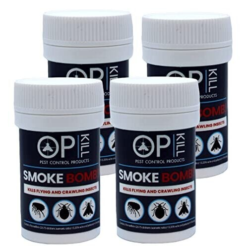 Opkill Smoke Bombs (Pack of 4) Mini Smoke fumigators strongest foggers for effective control of ...