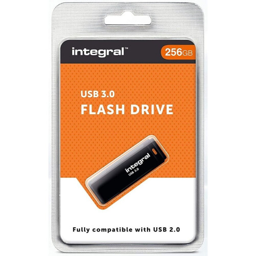 Integral BLACK 3.0 USB flash drive 256 GB USB Type-A 3.2 Gen 1 (3.1 Gen ...